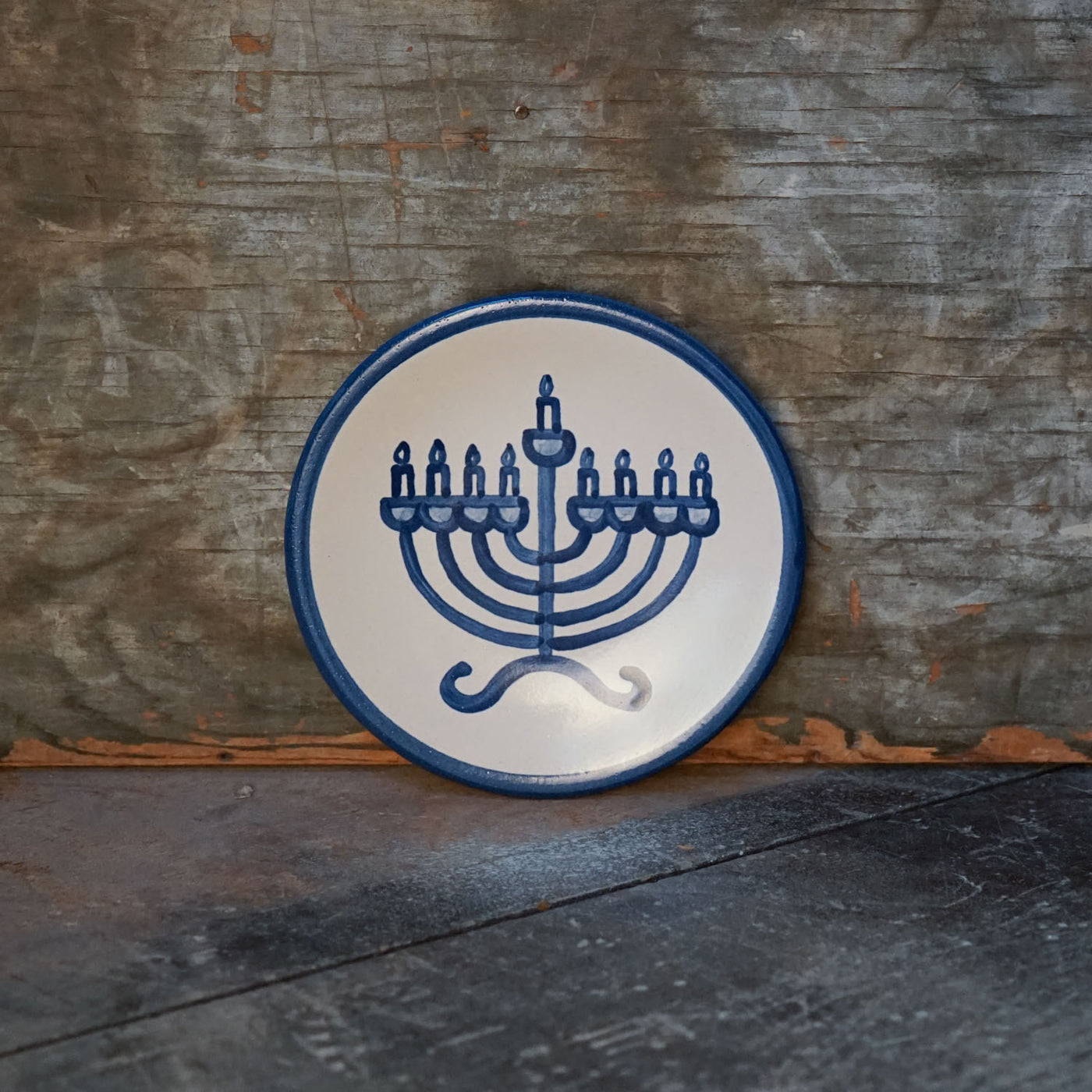 Bread and Butter Plate - Menorah